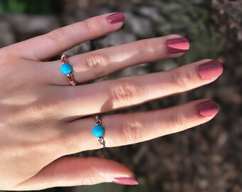 Blue Howlite Ring - Etsy