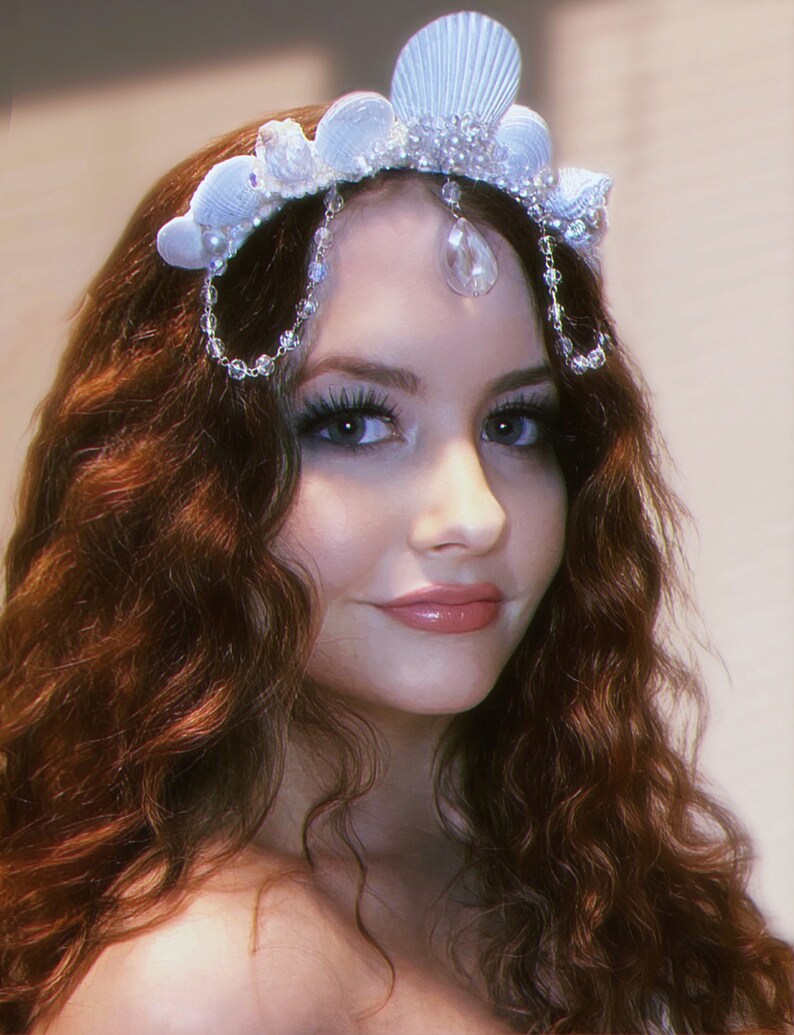 Crystal Mermaid Crown Mermaid Headpiece Faux Pearl Seashell - Etsy