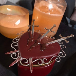 Handmade Three of Swords Trinket Box, Three of Swords Jewelry Box ...