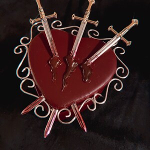 Handmade Three of Swords Trinket Box, Three of Swords Jewelry Box ...