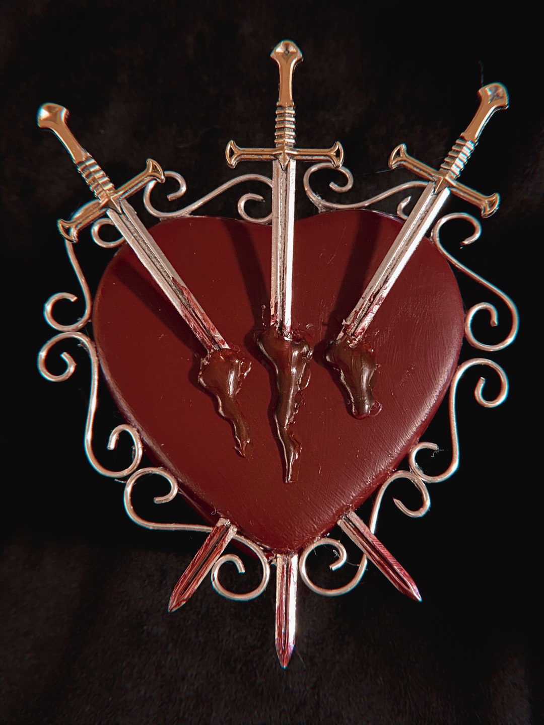 Handmade Three of Swords Trinket Box, Three of Swords Jewelry Box ...