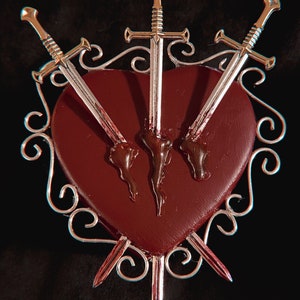 Handmade Three of Swords Trinket Box, Three of Swords Jewelry Box ...