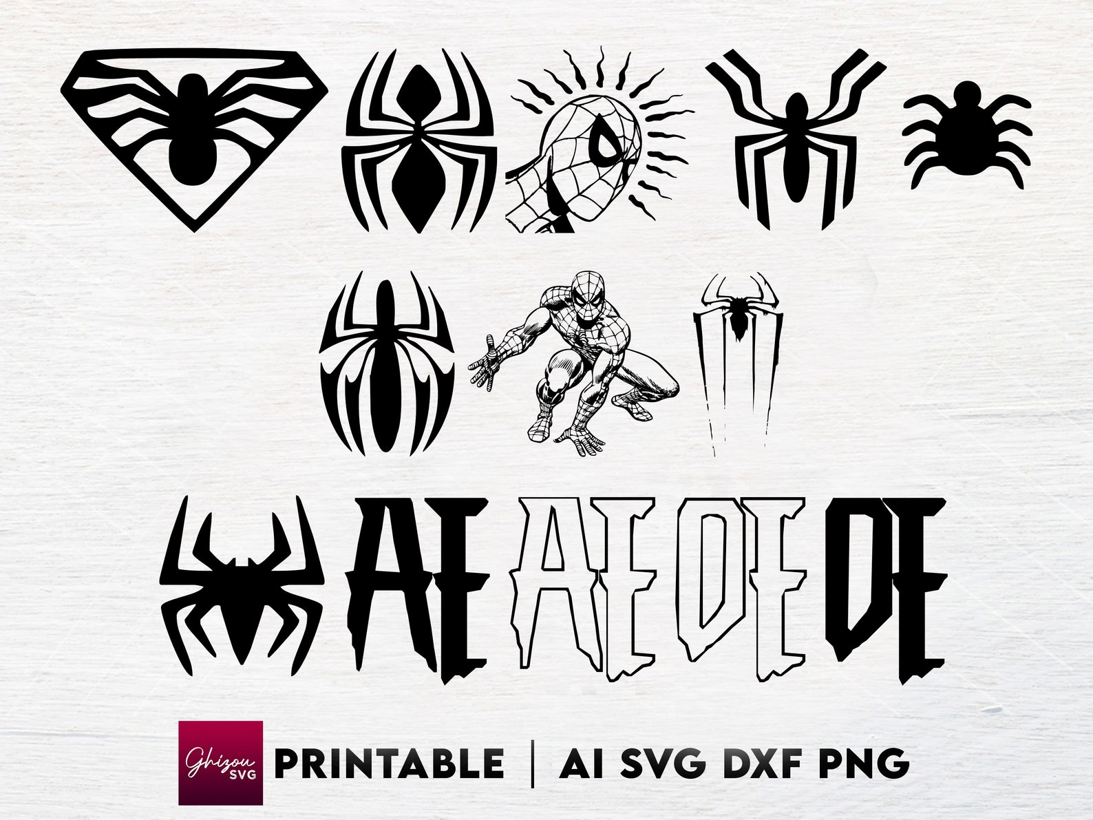 Spiderman Alphabet Font Spiderman SVG spiderman font svg | Etsy