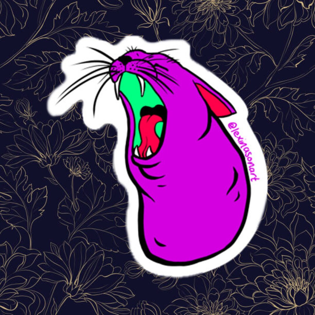 Screaming Potato Cat Sticker 2” - Etsy