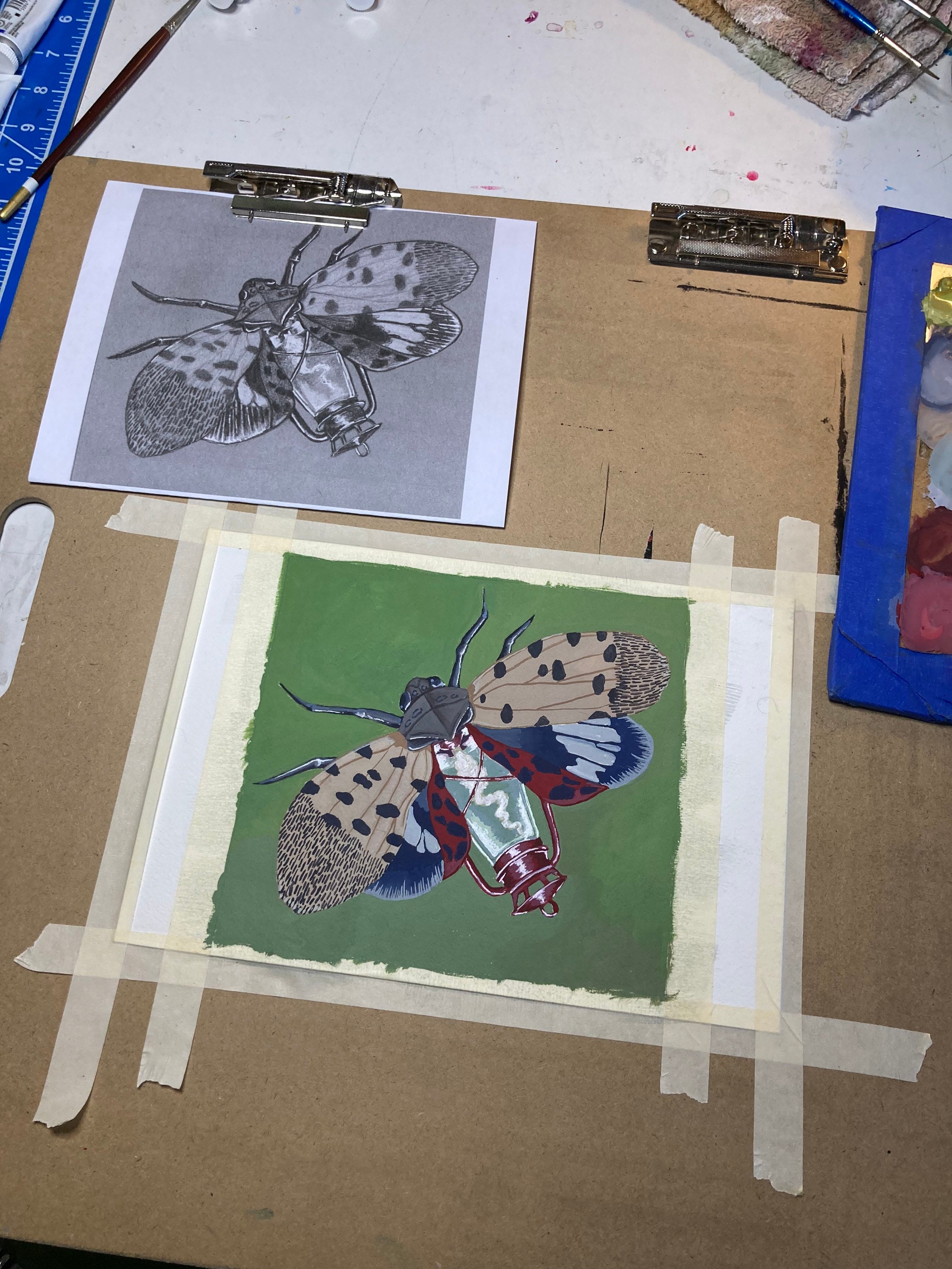 Spotted Lanternfly Art Print - Etsy