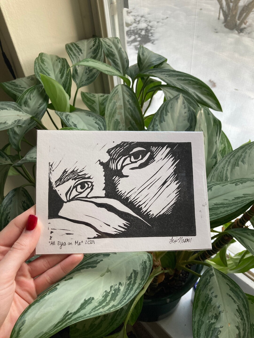 Bo Burnham Inside All Eyes on Me Linocut Block Print 5x7 - Etsy