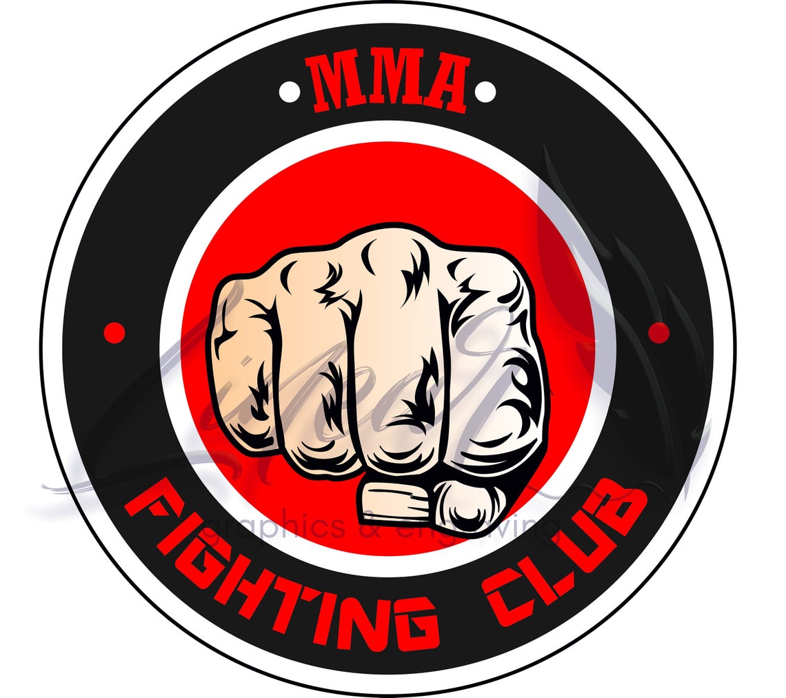 MMA Fighting Club Logo Clipart Vector Cut Cuttingvector Pdf | Etsy