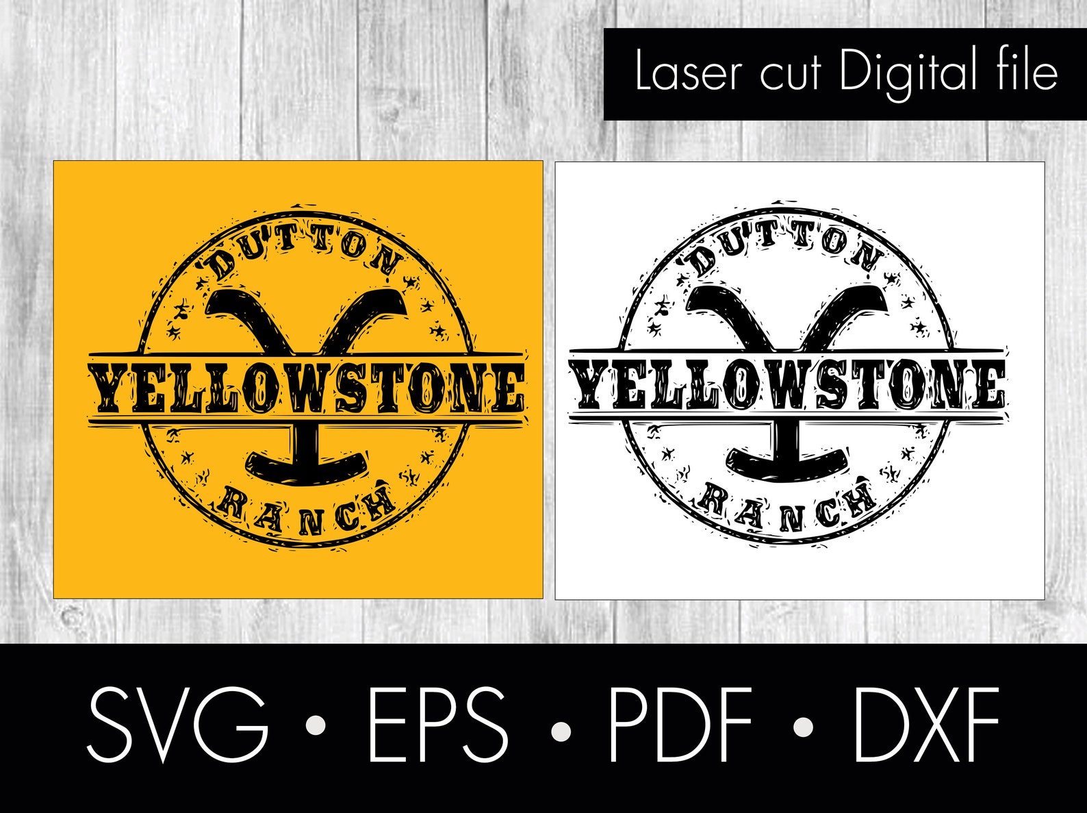 Laser Cut File Yellowstone Logo Svg Eps Pdf Dxf Etsy Uk