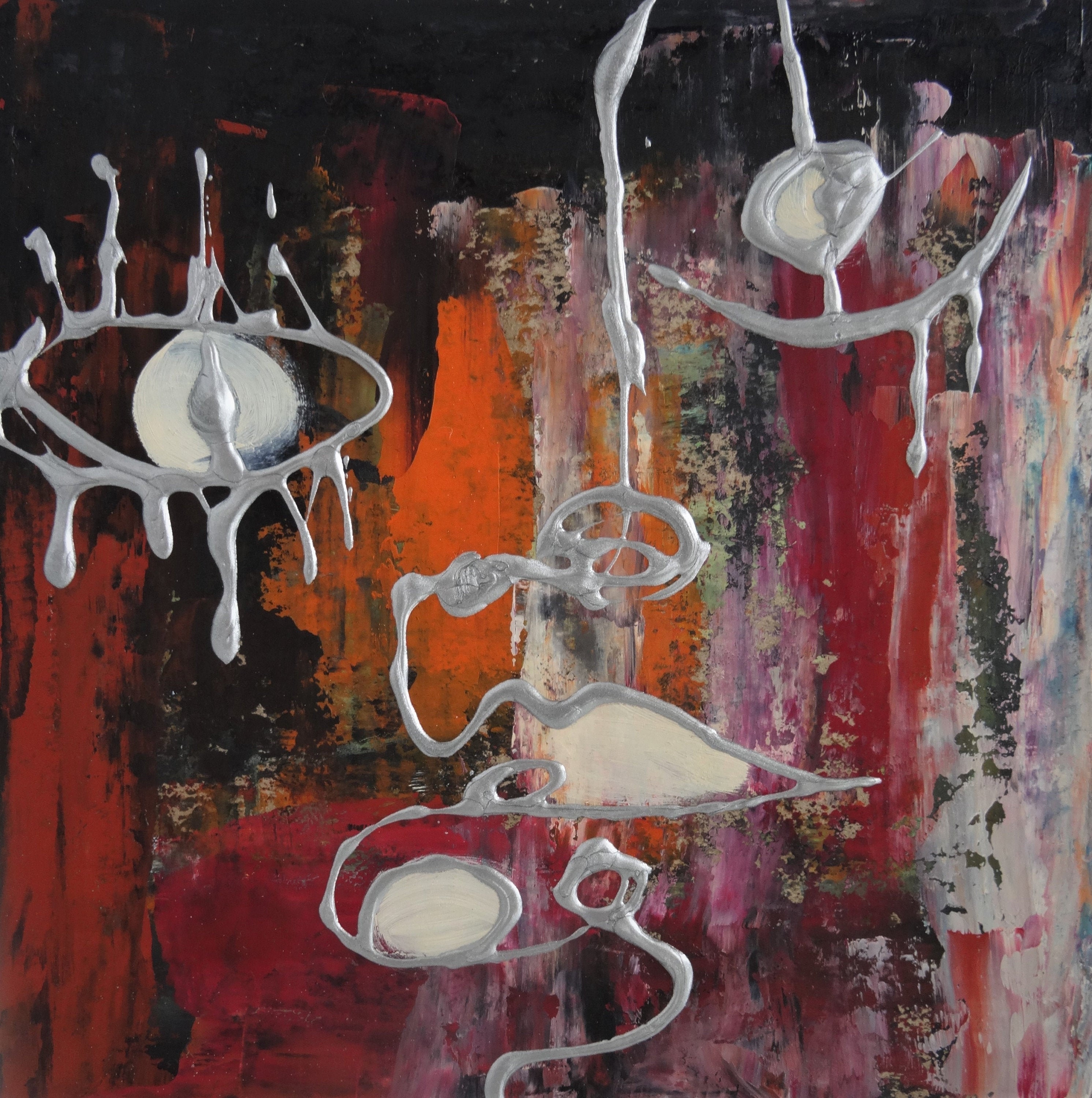 Halloween painting Original oil Horror painting Abstract | Etsy