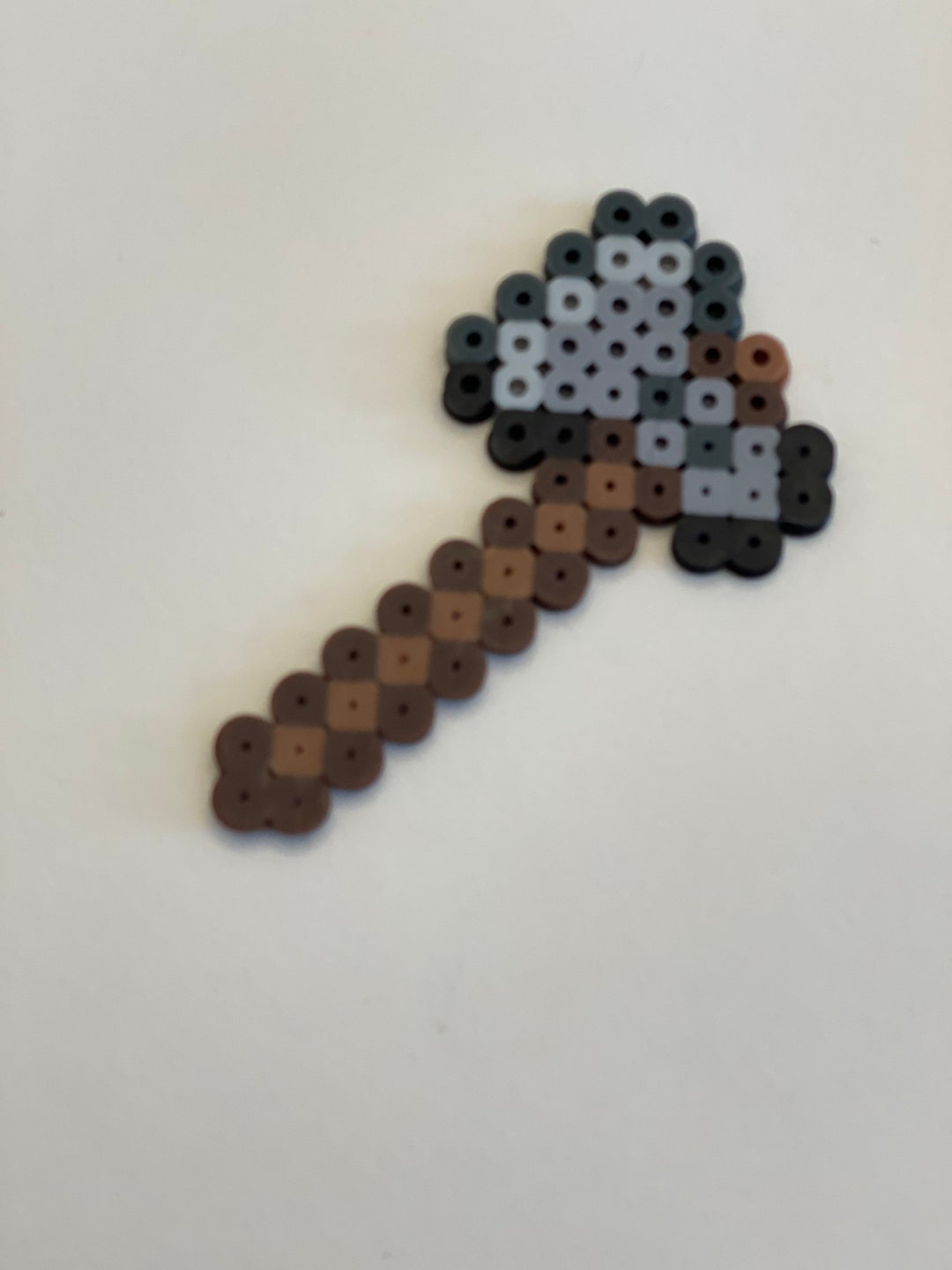 Minecraft Inspired Perler Bead Stone Axe - Etsy