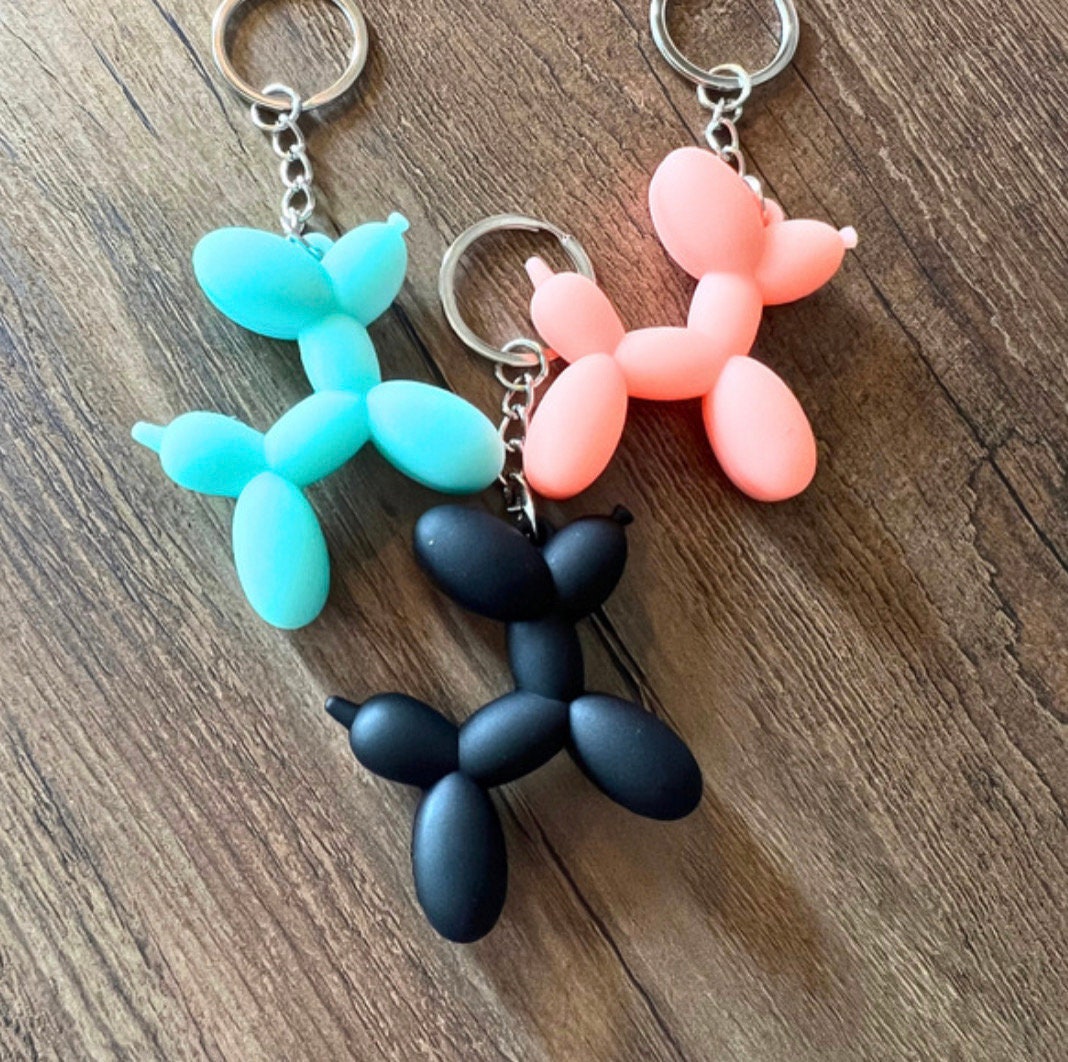 Balloon Dog Keychain Balloon Dog Balloon Animal Dog Party - Etsy