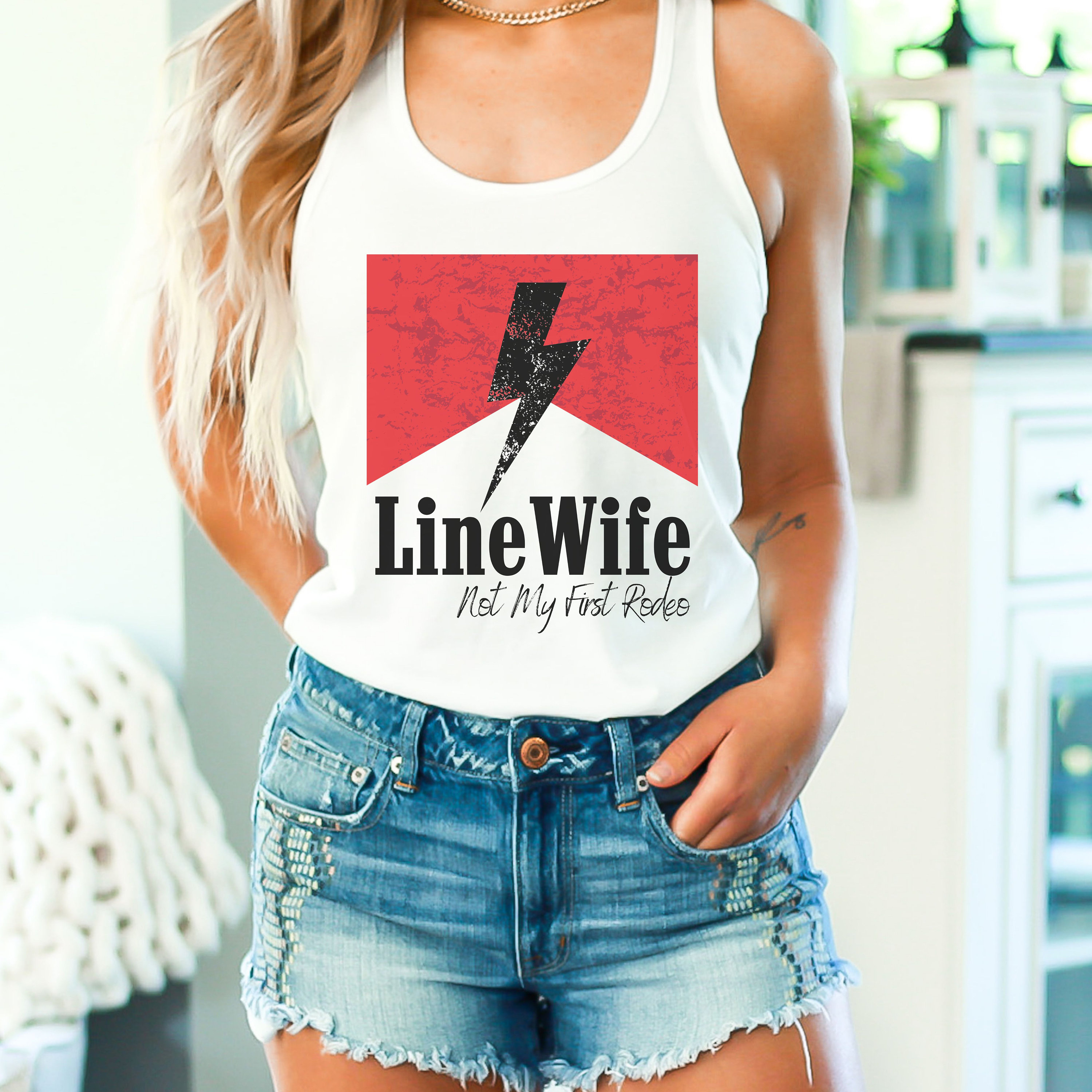 Line Wife Tank Lineman Wife Lineman Rodeo Line Wife Gift - Etsy