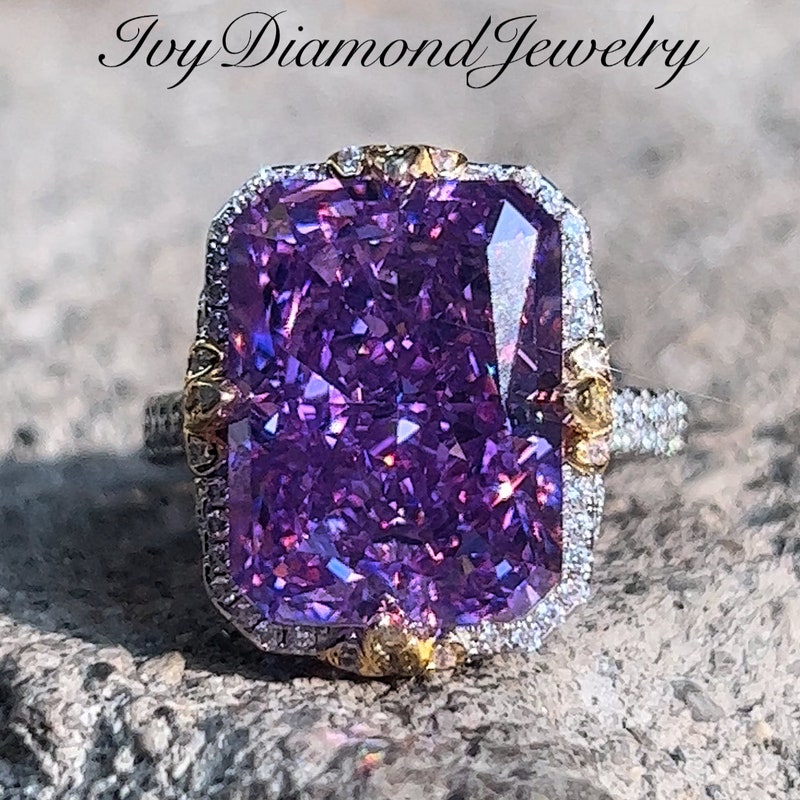 Purple Wedding Ring - Etsy