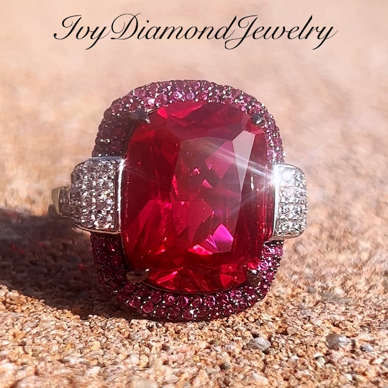 Large Ruby Ring - Etsy