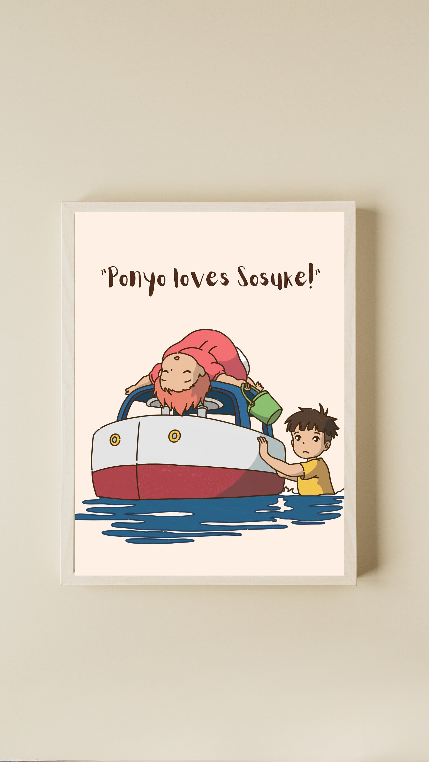 Sosuke Loves Ponyo Wrapping Paper