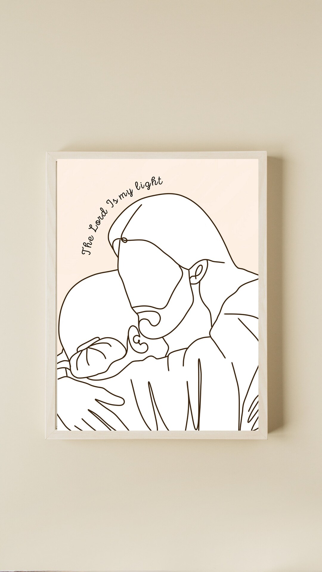 Jesus Line Art, Jesus Wall Art, Printable, Baptism Gift, Jesus Print ...