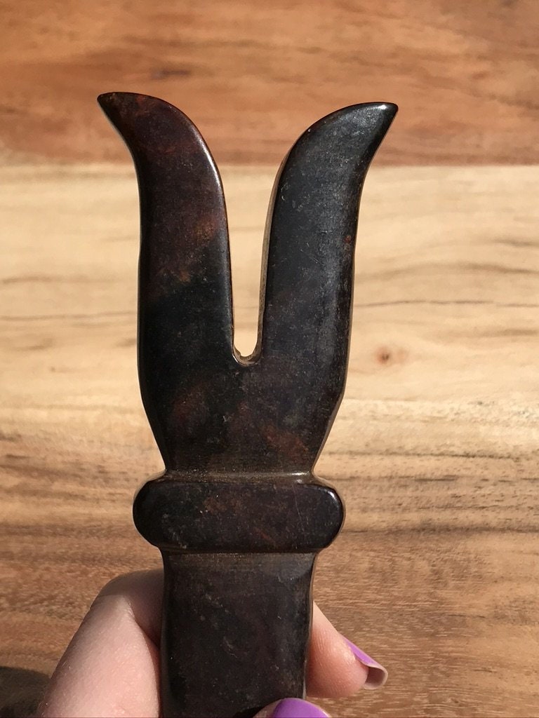 Hand Carved Athame 5 Inches Jade Stone Lion Protective | Etsy