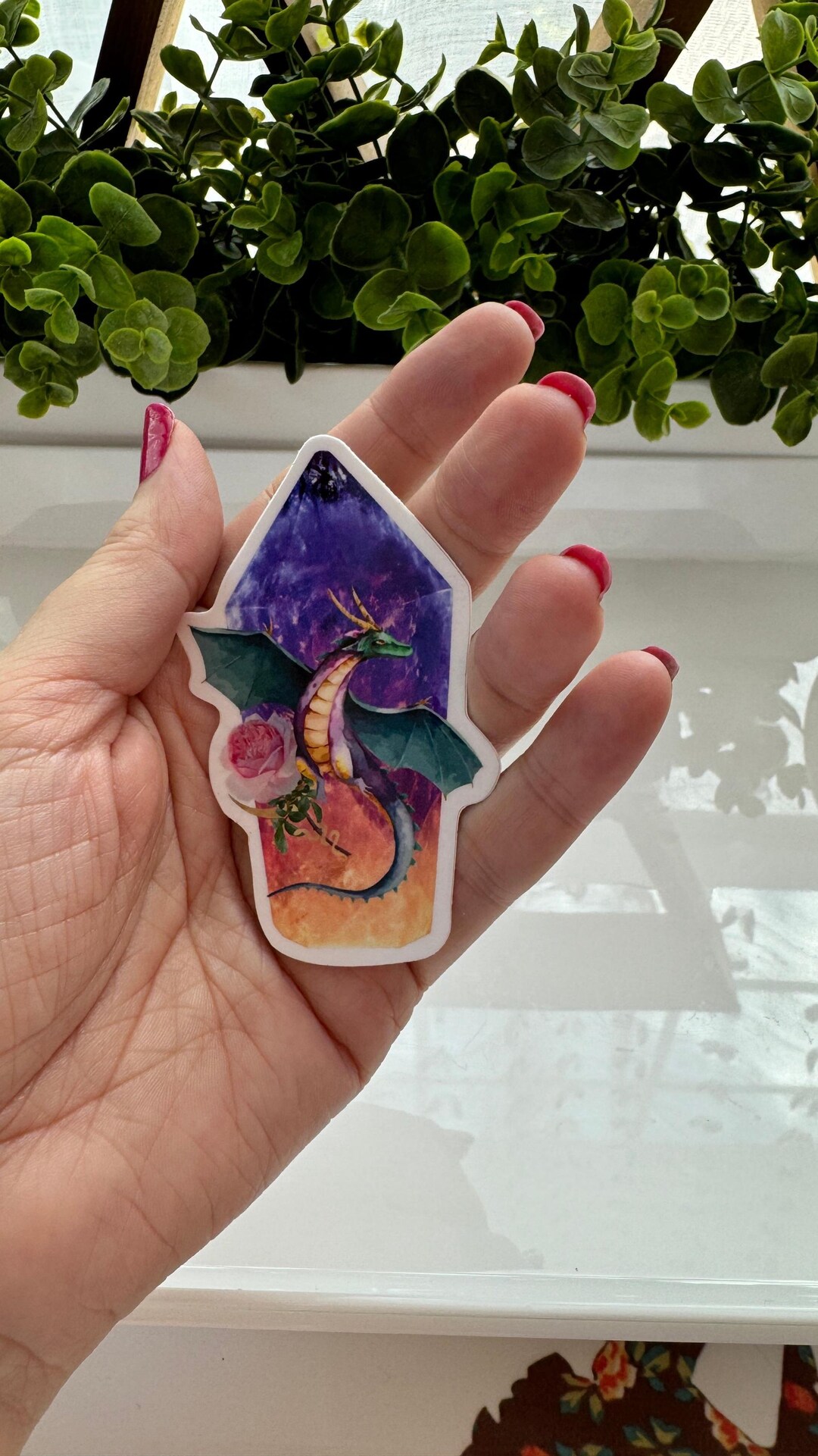 Dragon Crystal Vinyl Decal Sticker Talisman 3" for Protection and ...