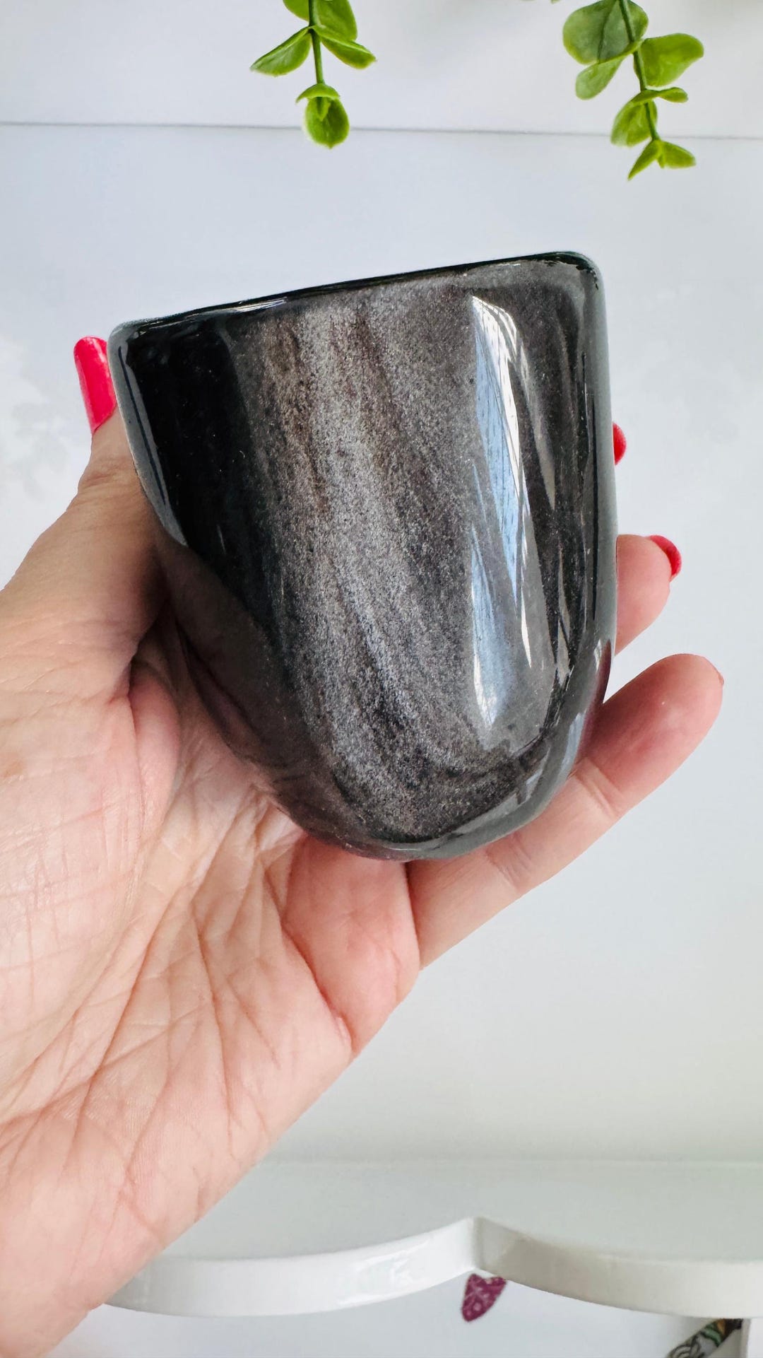 Sheen Obsidian Cup 2.8" Tall, High Quality Double-sided Silver Velvet ...