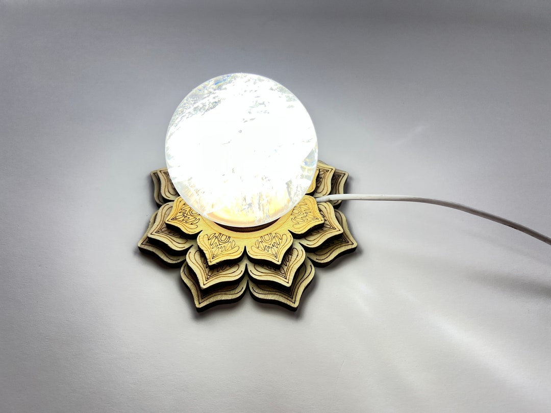 Lotus White Lighted Sphere Stand, LED-Lichtstand, Weiß 10,8 cm - Etsy ...