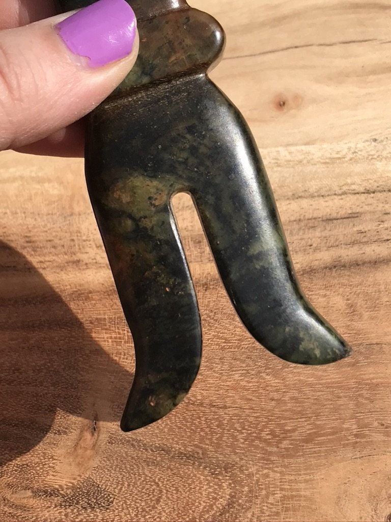 Hand Carved Athame 5 Inches Jade Stone Lion Protective | Etsy