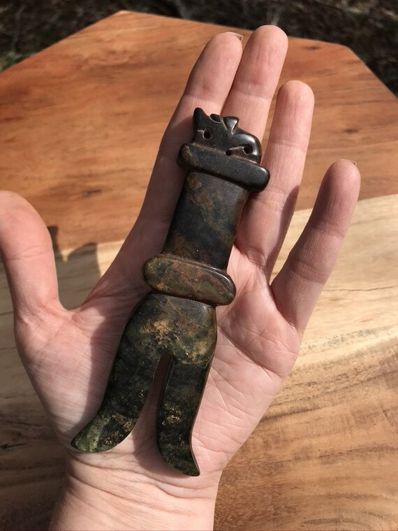 Hand Carved Athame 5 Inches Jade Stone Lion Protective | Etsy