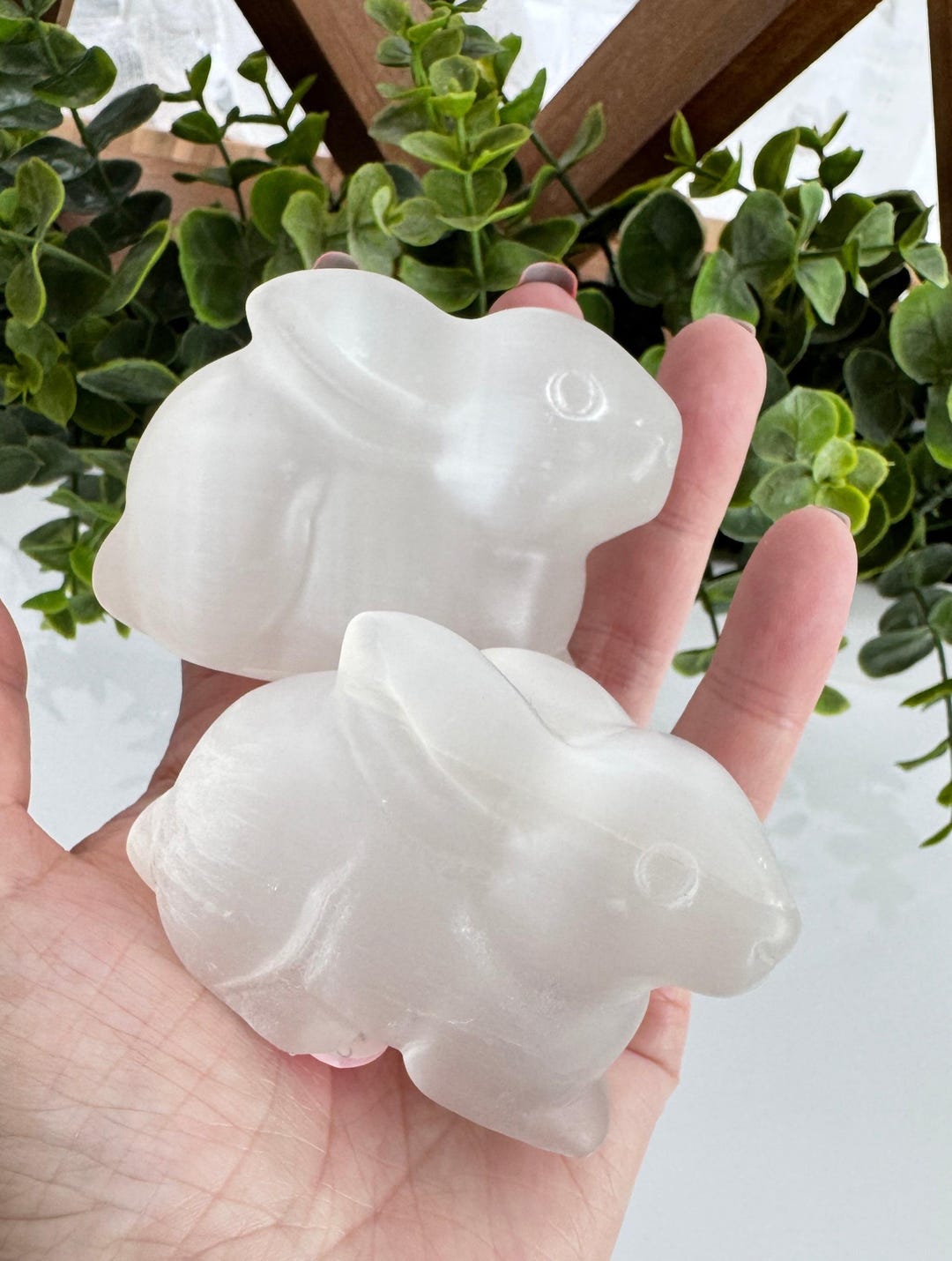 Selenite Bunny Rabbit for New Beginnings, Choose Your Favorite 3 ...
