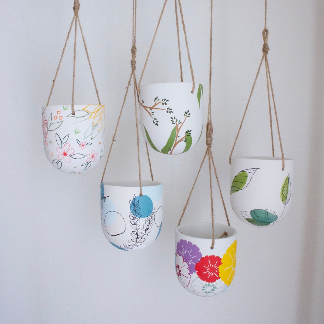 Ceramic Hanging Pots - Etsy
