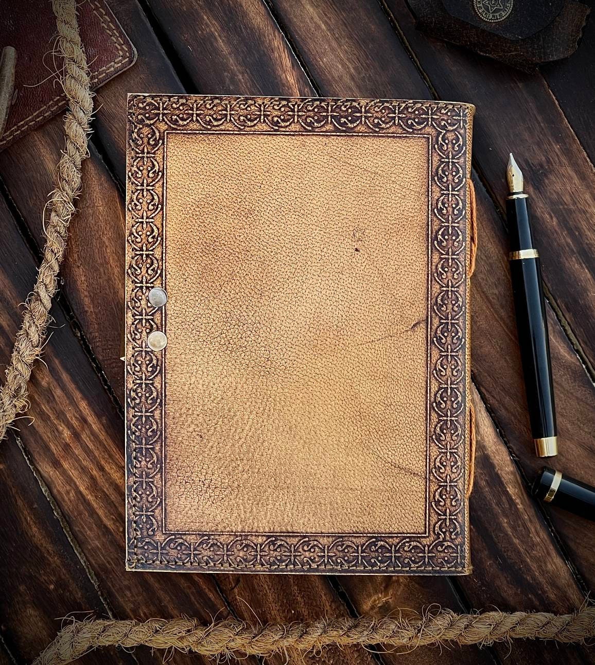 Leather Journal Book of Shadows Grimoire Journal Blank | Etsy