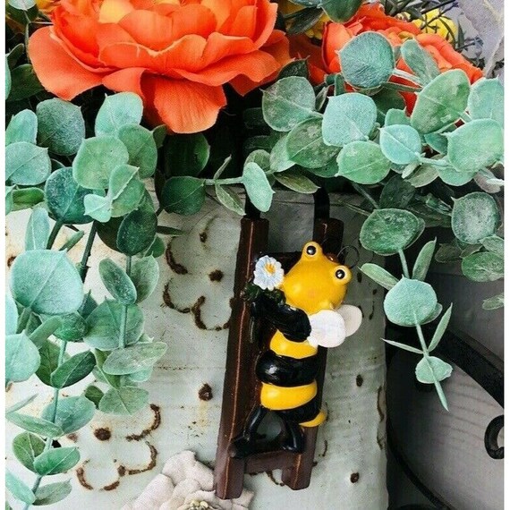 Gardening & Plants Flower Pot Hugger Bumblebee Hanger Bumblebee Resin ...