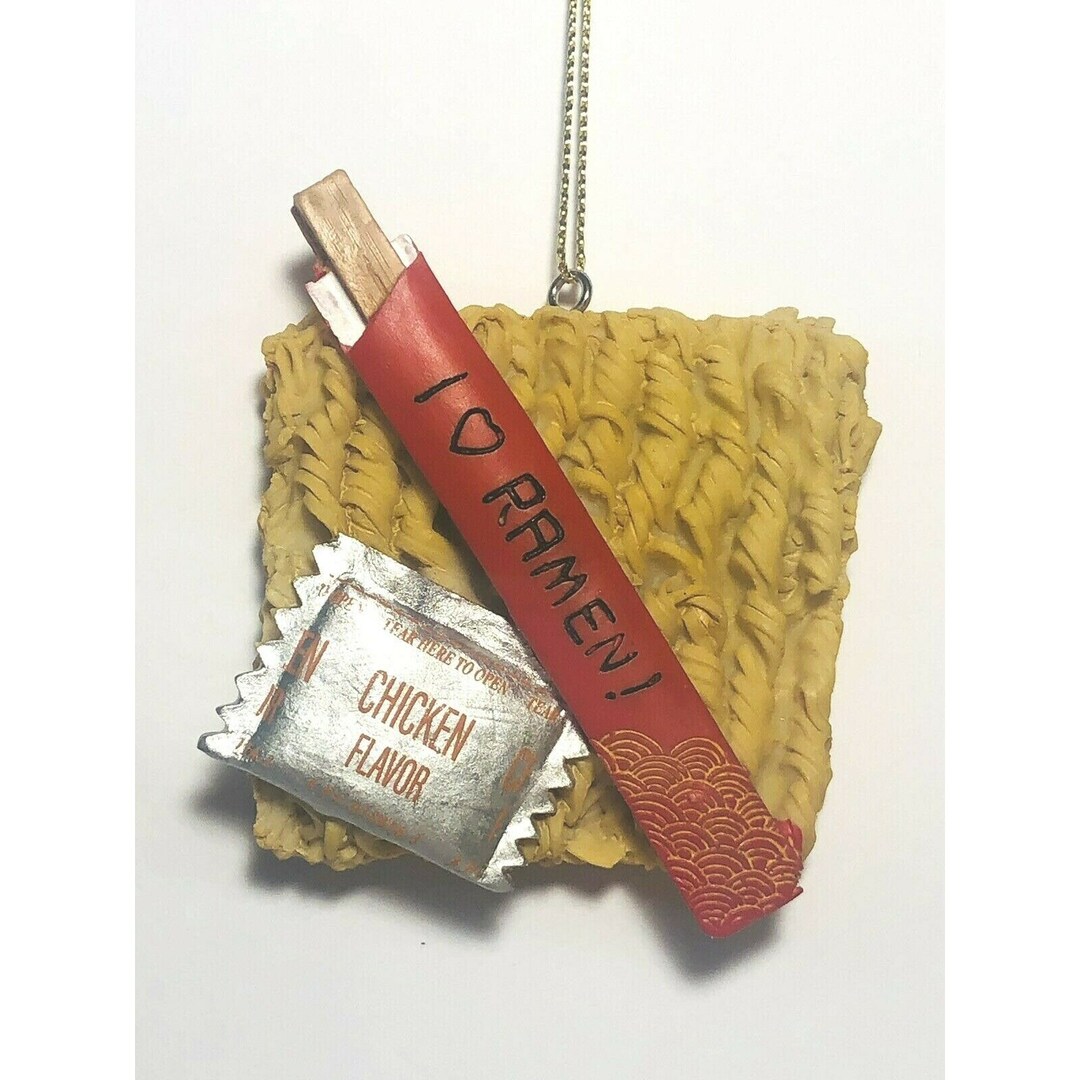 Chinese Noodle Chicken Ramen Christmas Ornament Asian Food Bowl Packet ...