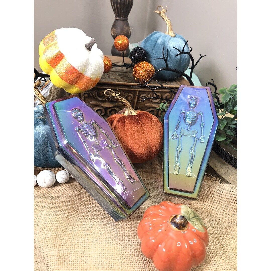 2 Pc Coffin Treat Box Container Plastic Halloween Favor Box 7.6 ...