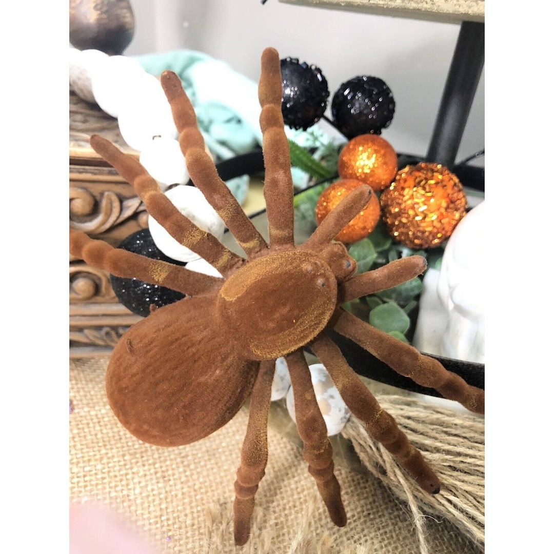 Realistic Brown Fuzzy Spider Tarantula Fake/prank Halloween Lg 7 W X 5 ...