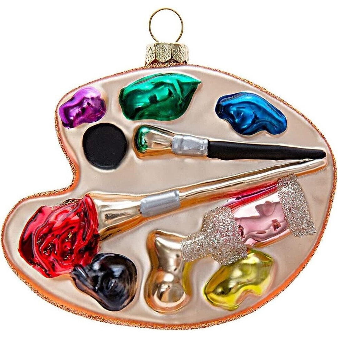 Robert Stanley Artist Palette Ornament Blown Glass - Etsy