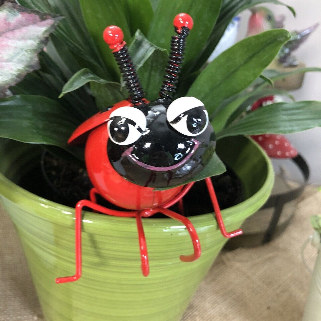 Spring Time pot Percher ladybug New Add Flare to Your Potted Plants or ...