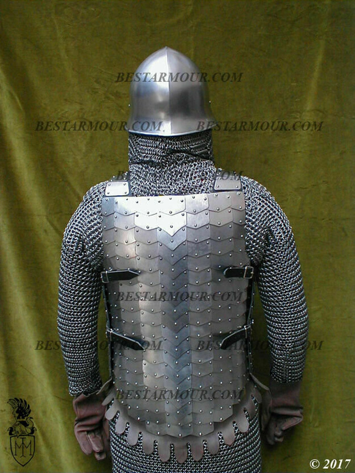 18GA SCA LARP Medieval Plated Cuirass With Kettle Helmet Half | Etsy