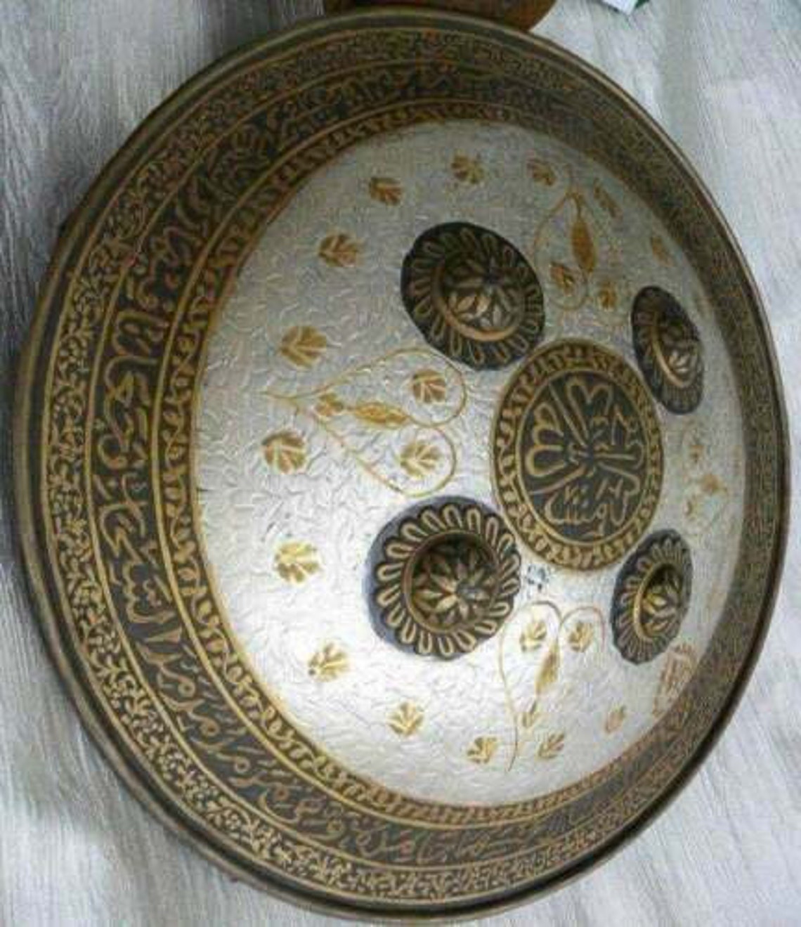 Mughal /islamic Warrior Shield Arabic Inscription TT - Etsy