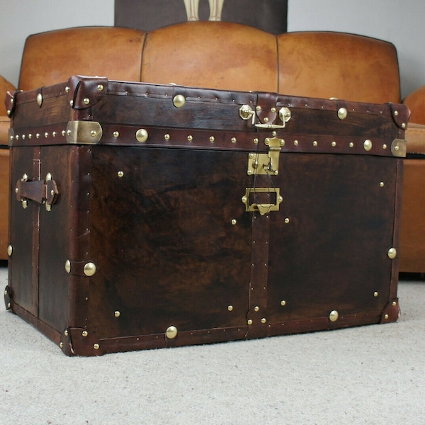 Leather Trunk - Etsy