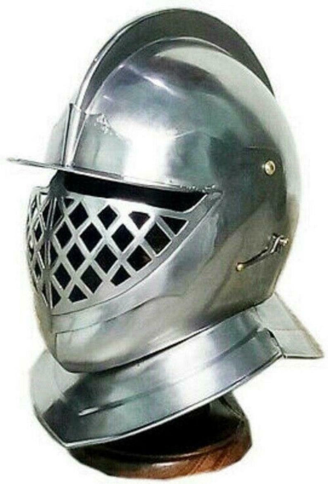 Medieval Knight Helmet Close Warrior Helmet Replica 18g Steel - Etsy