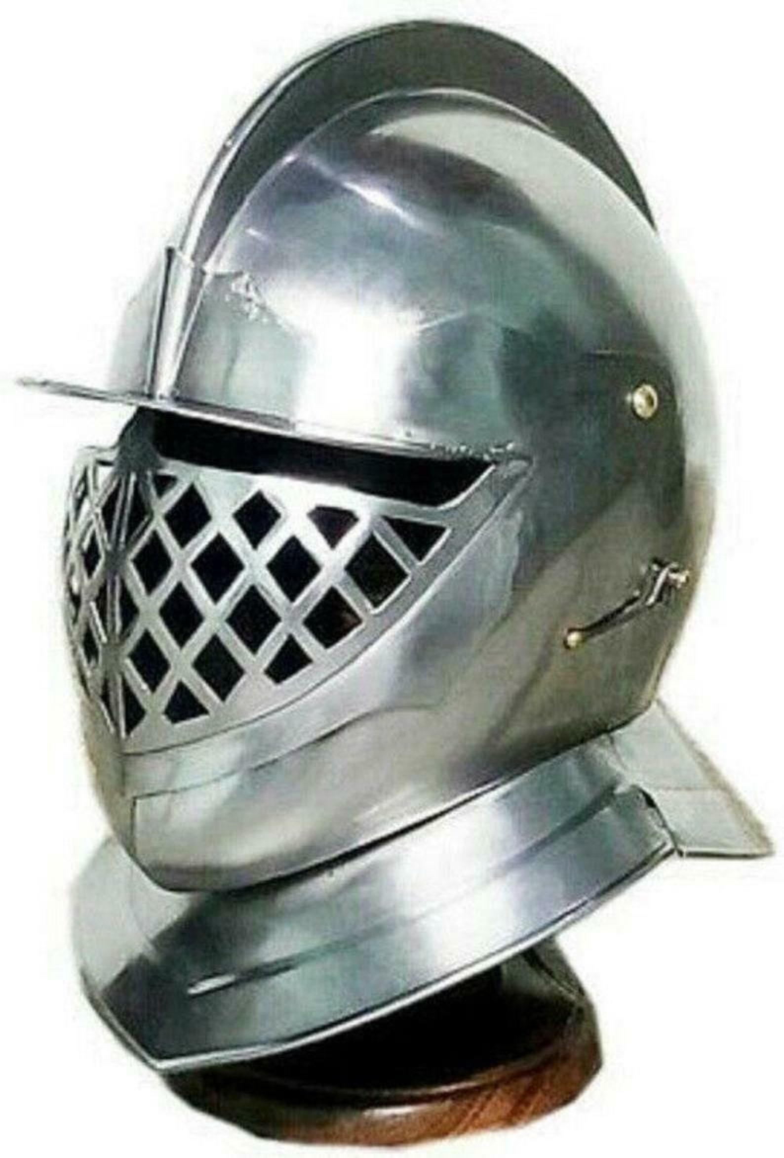 Medieval Knight Helmet Close Warrior Helmet Replica 18g Steel - Etsy