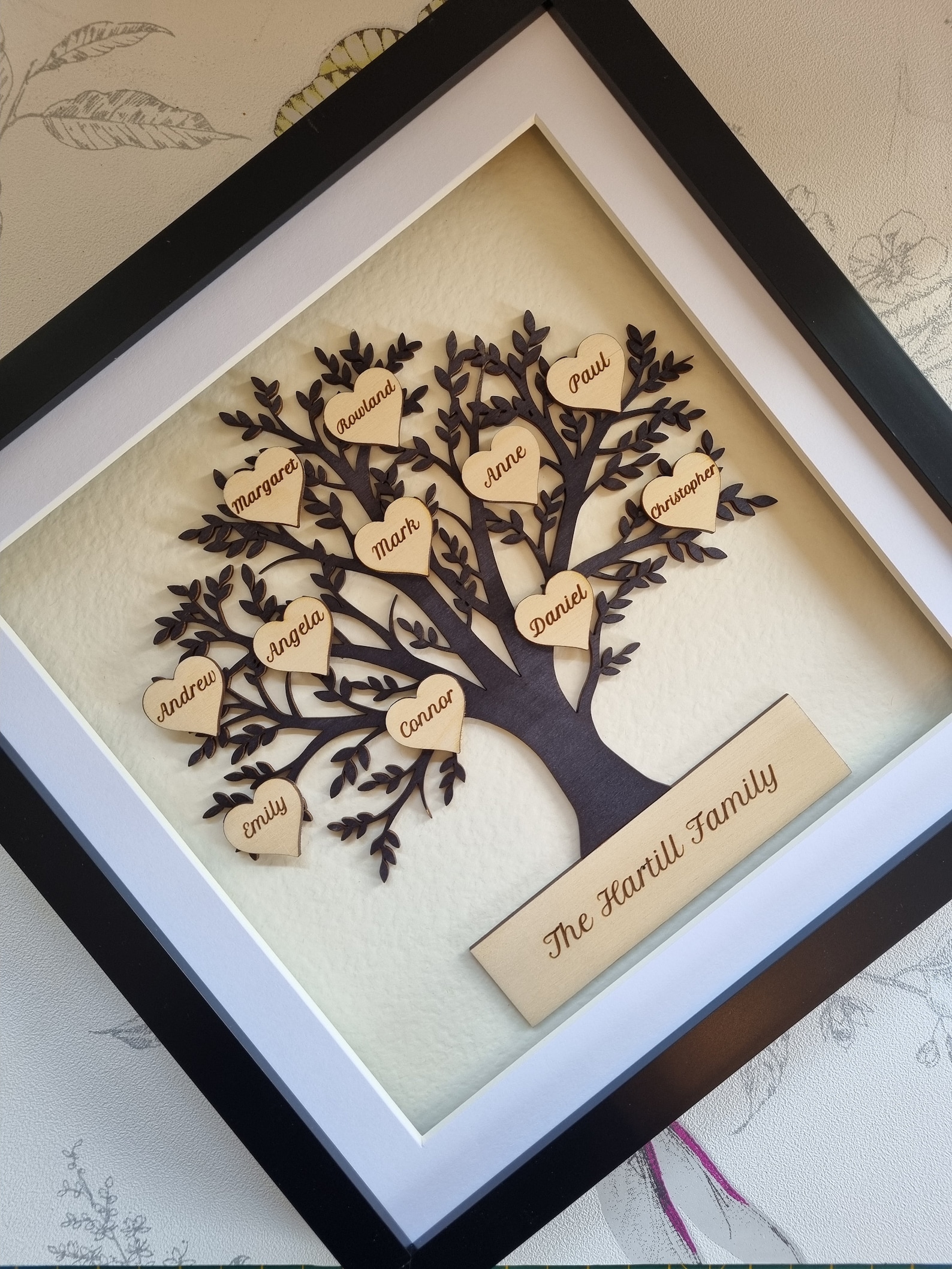 Framed Family Tree | Framed Tree of Life | Wooden Family Tree | Laser ...
