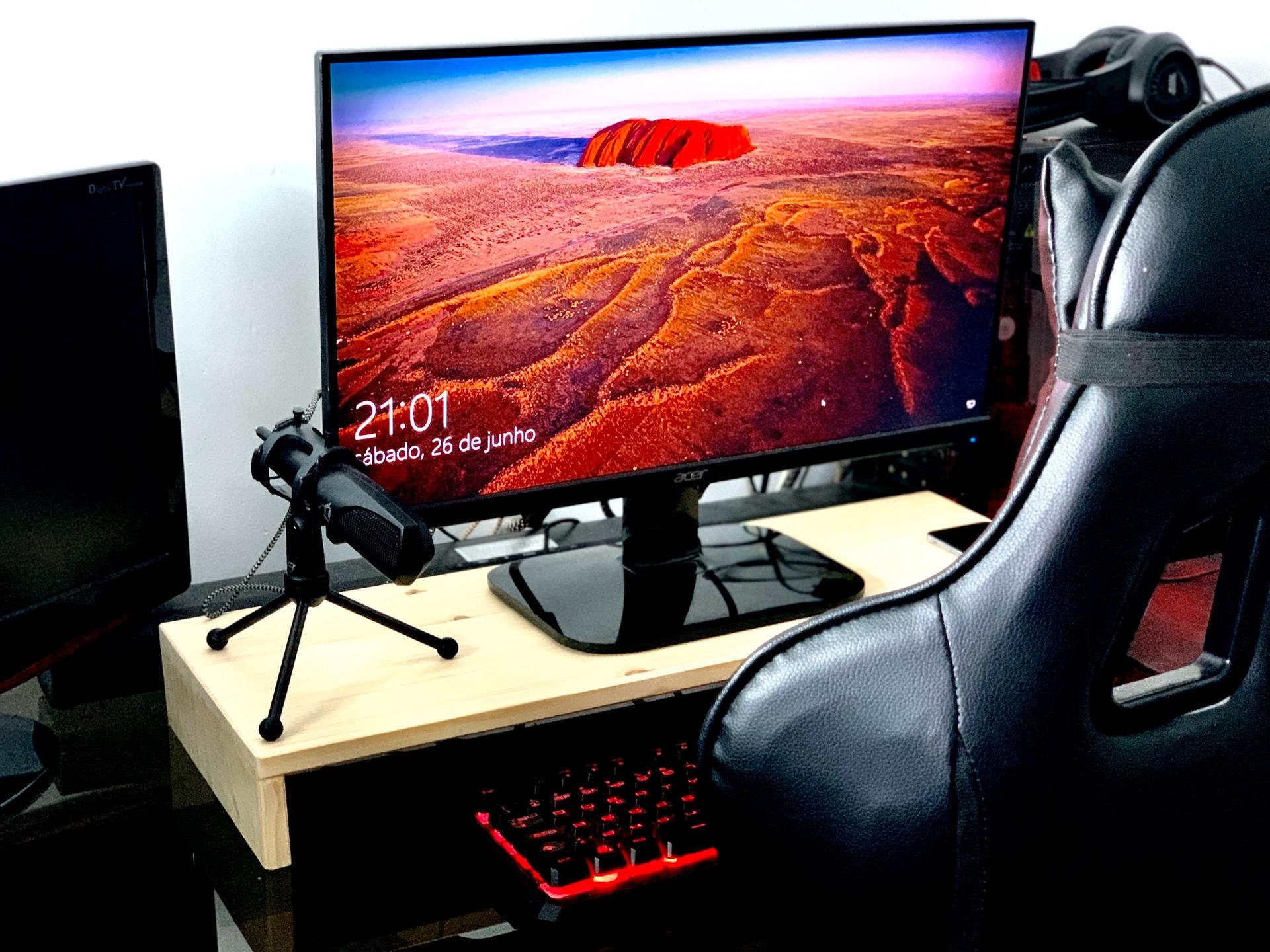 Screen Stand / Pine Wood Stand / Monitor Stand / Desk Stand / Pine Wood ...