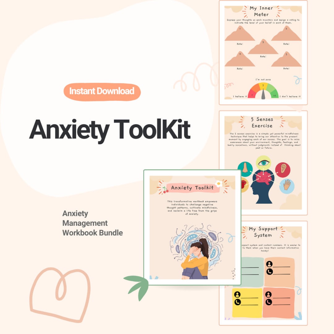 Anxiety Worksheet Anxiety Therapy Bundle Anxiety Therapy Worksheet ...