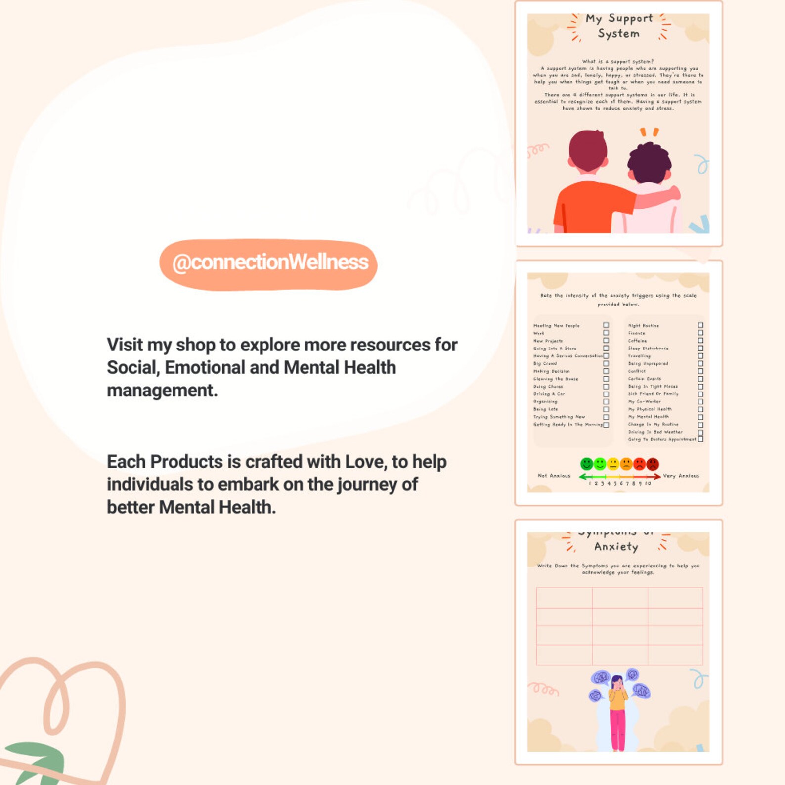 Anxiety Tool Kit,coping Tools, Anxiety Therapy Bundle Workbooks ...