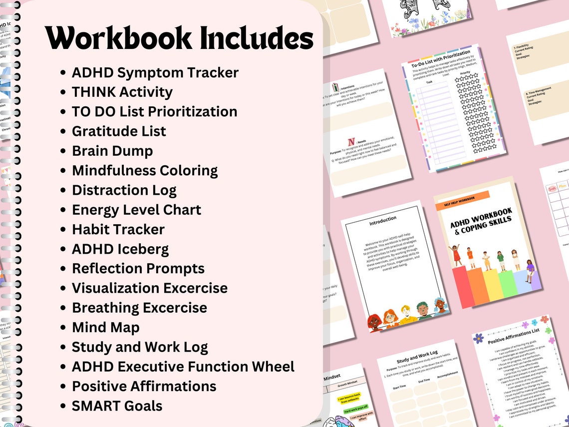 ADHD Worksheet Executive Functioning and Adhd Coping Skills for Teens ...