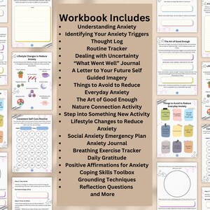 Anxiety Worksheet for Teens and Adults Anxiety Therapy Resources Self ...