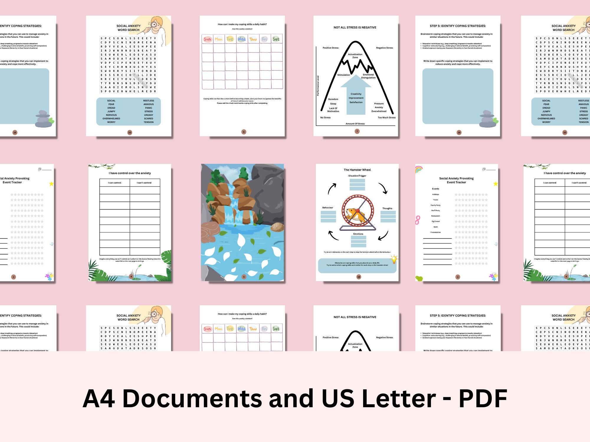Social Anxiety Therapy Worksheet Anxiety Relief Journal Coping Skills ...