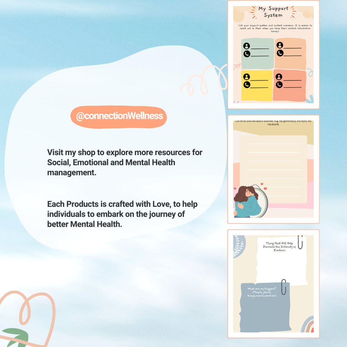 Therapy Worksheet Bundle, Psychology Resources, Inner Critic ...