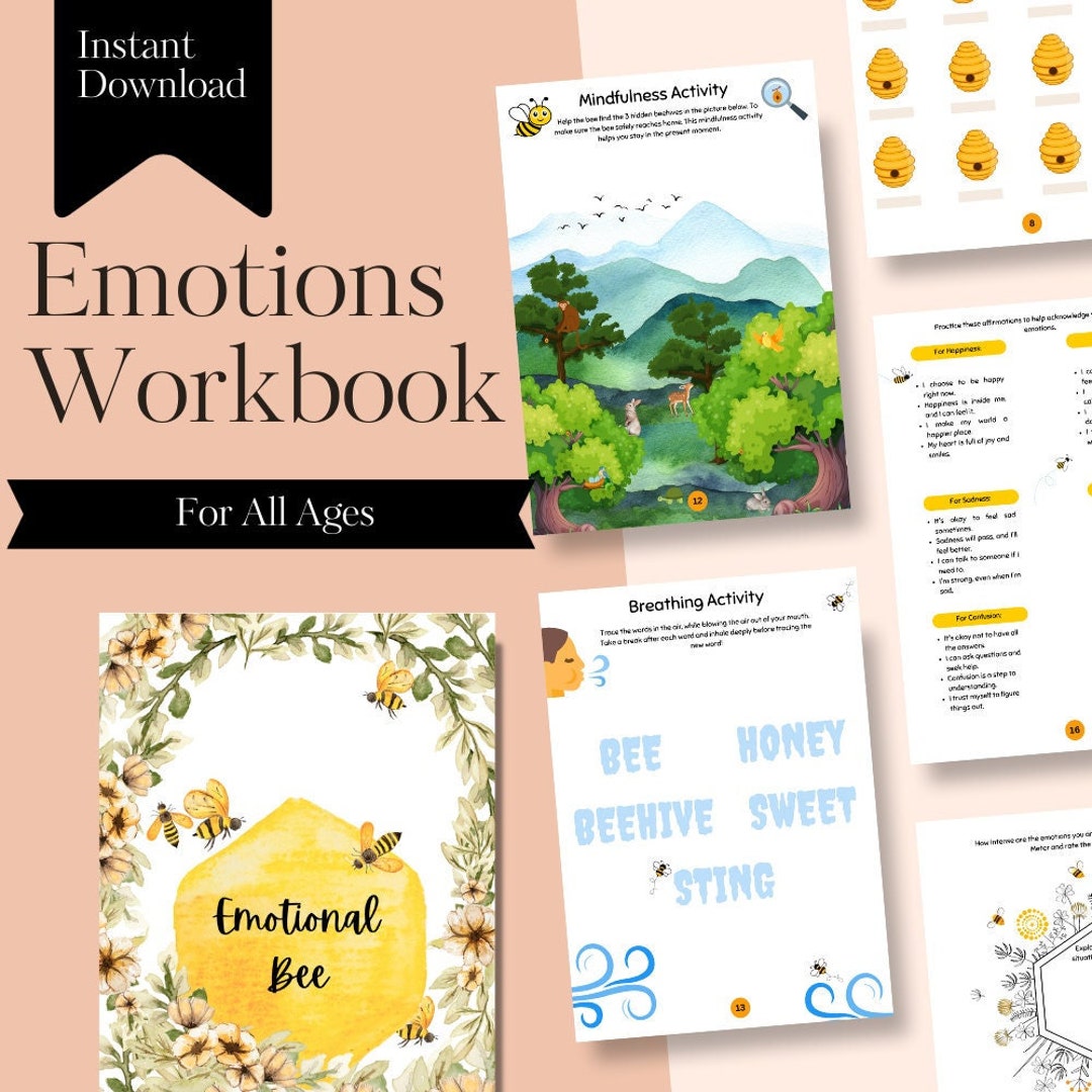 Emotion Management for Kids and Adults Worksheet for Anxiety Therapy ...