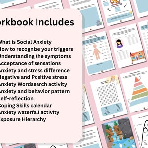 Social Anxiety Therapy Worksheet Anxiety Relief Journal Coping Skills ...